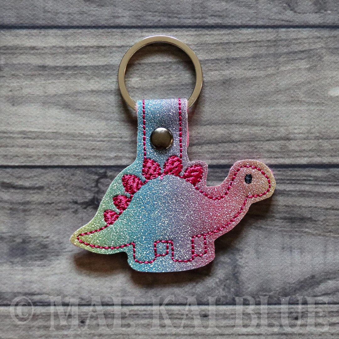 Stegosaurus Jurassic Dinosaur - RAWR - Keychain - Keyfob - Bagtag - Etsy