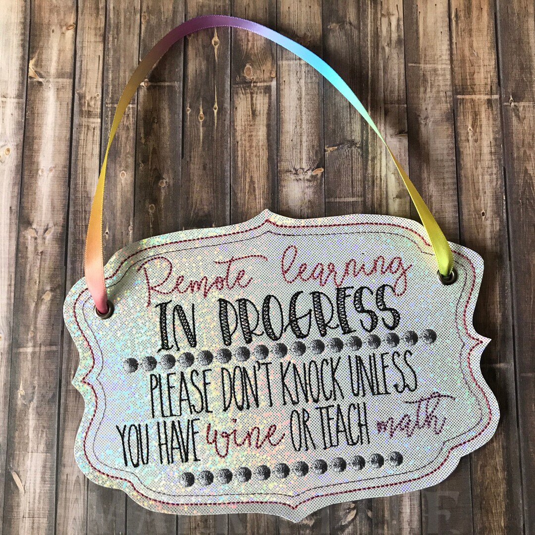 Learning in Progress Door Hanger Banner - Distance Learning - Remote ...