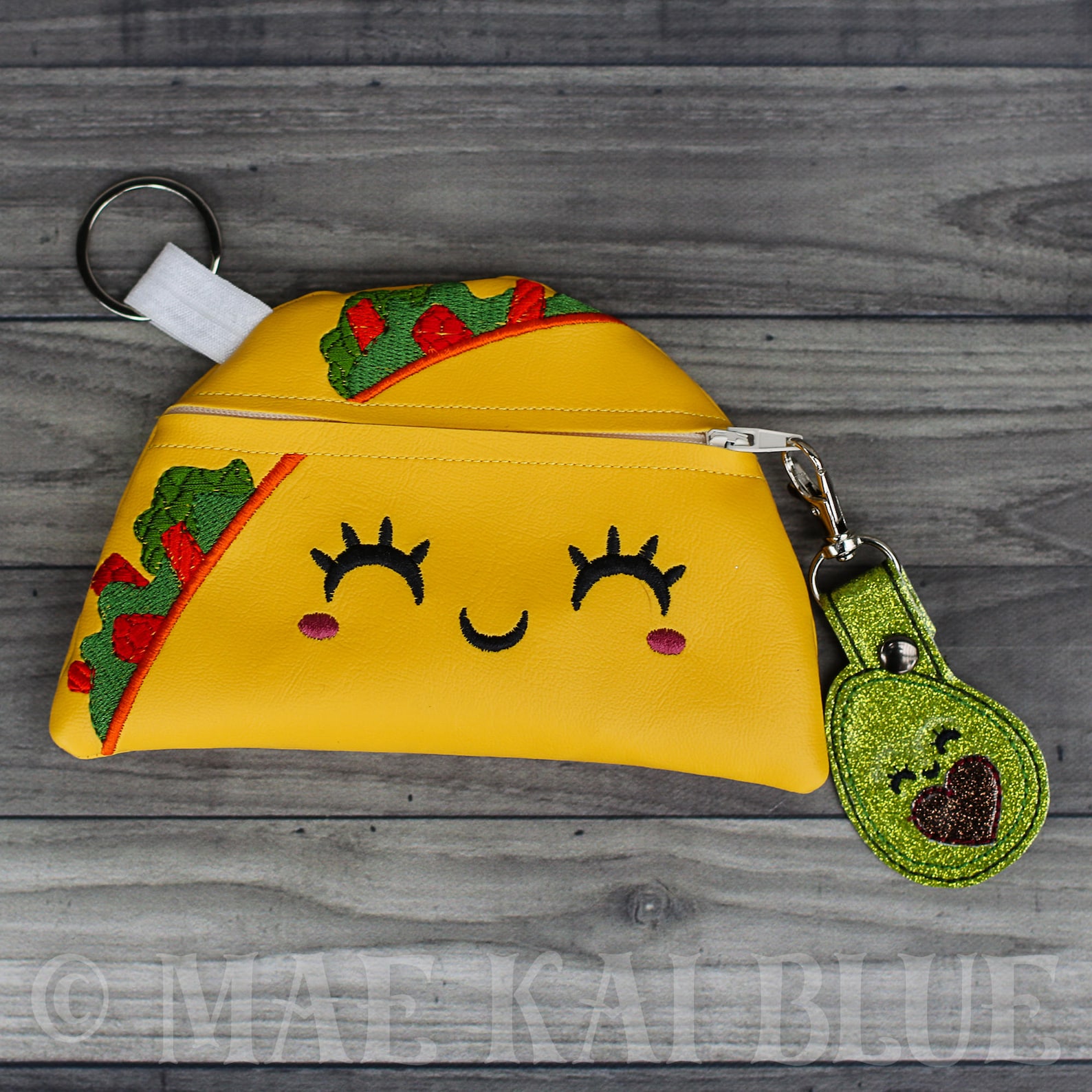Taco Purse Zipper Bag Makeup Coin Pencil Notions - Etsy