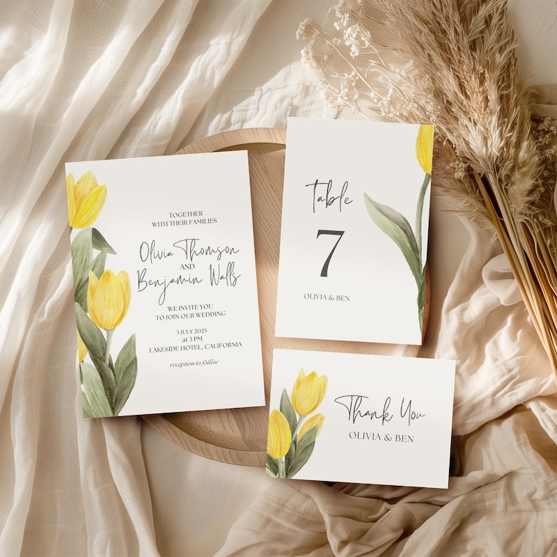Tulip Invitation - Etsy