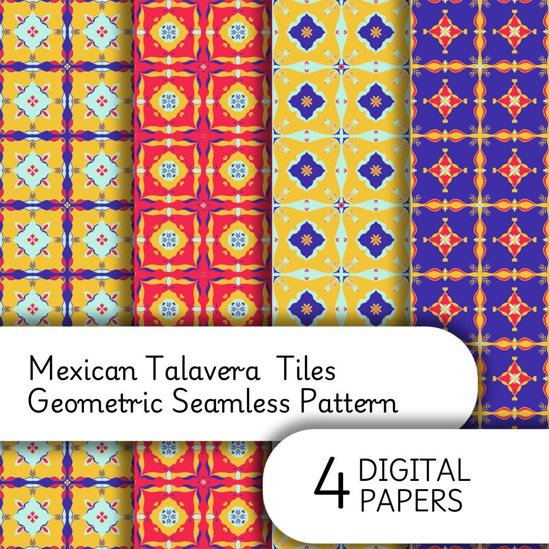 Mexican Talavera Printable Pattern - Vintage Vibes | Instant Download ...