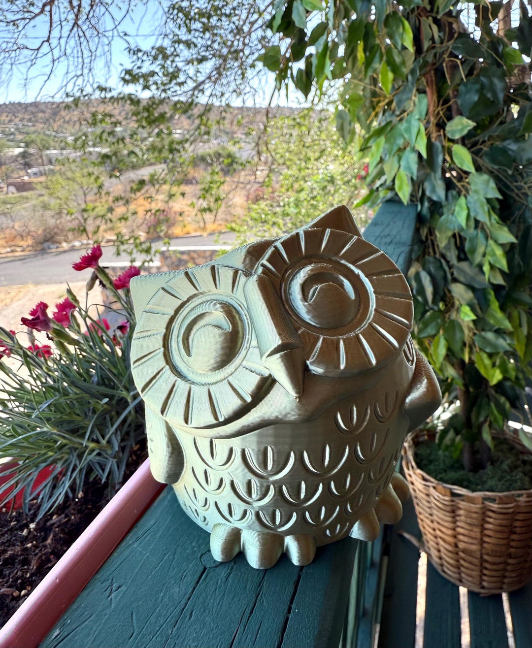 3D Printed Smiling Owl Plant Pot | Cute Succulent Planter | Owl Decor ...