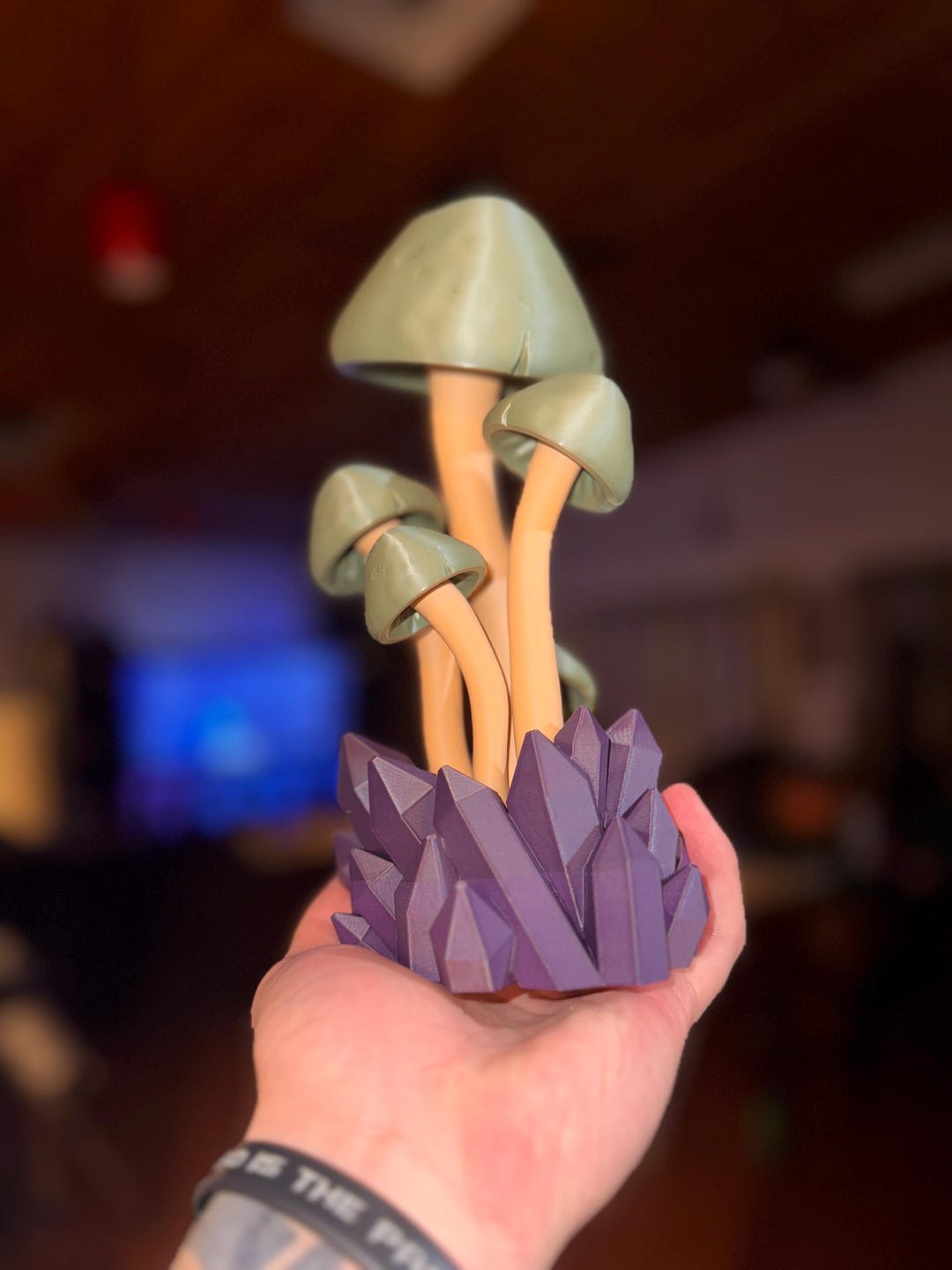 Mushroom Headphone Stand – Crystal Base, Fantasy Gamer Decor - Etsy