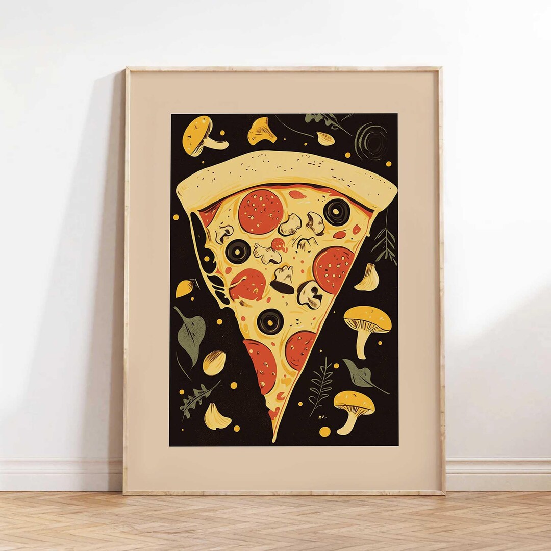 Pizza Slice Wall Decor - Decorative Kitchen or Restaurant Wall Art ...