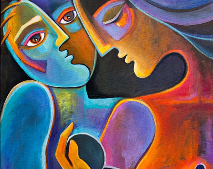 Cubism Painting Abstract Modern Artwork Original Acrylic Marlina Vera ...