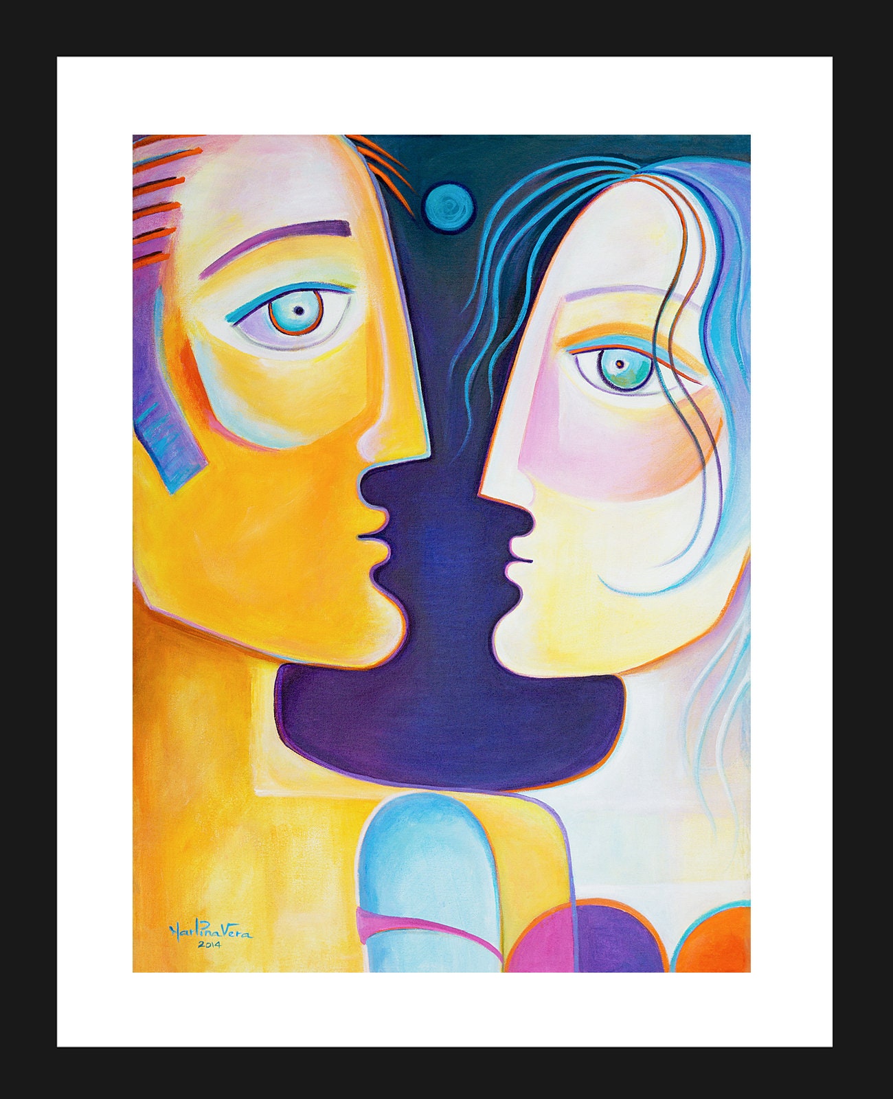 Expressionismus Kunst, Kubismus Original Acrylgemälde, Marlina Vera ...