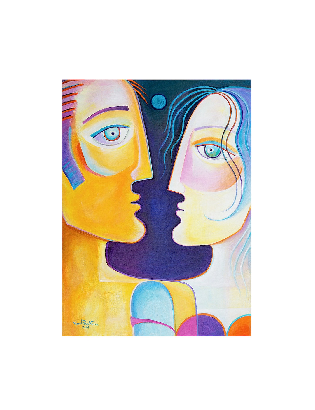 Expressionism Art, Cubism Original Acrylic Painting, Marlina Vera ...