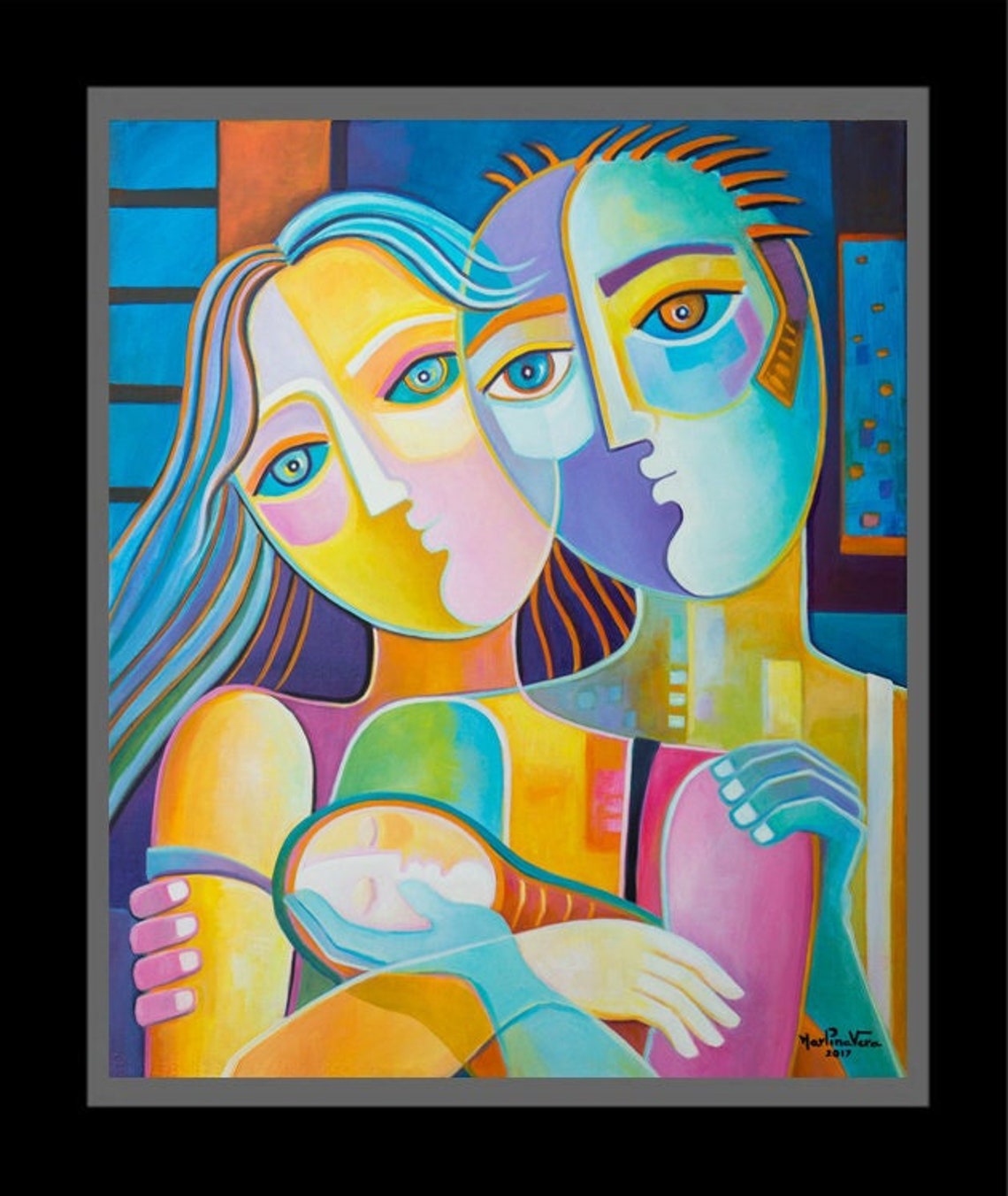 Cubism Oil Painting Cubist Original Art Expressionism - Etsy