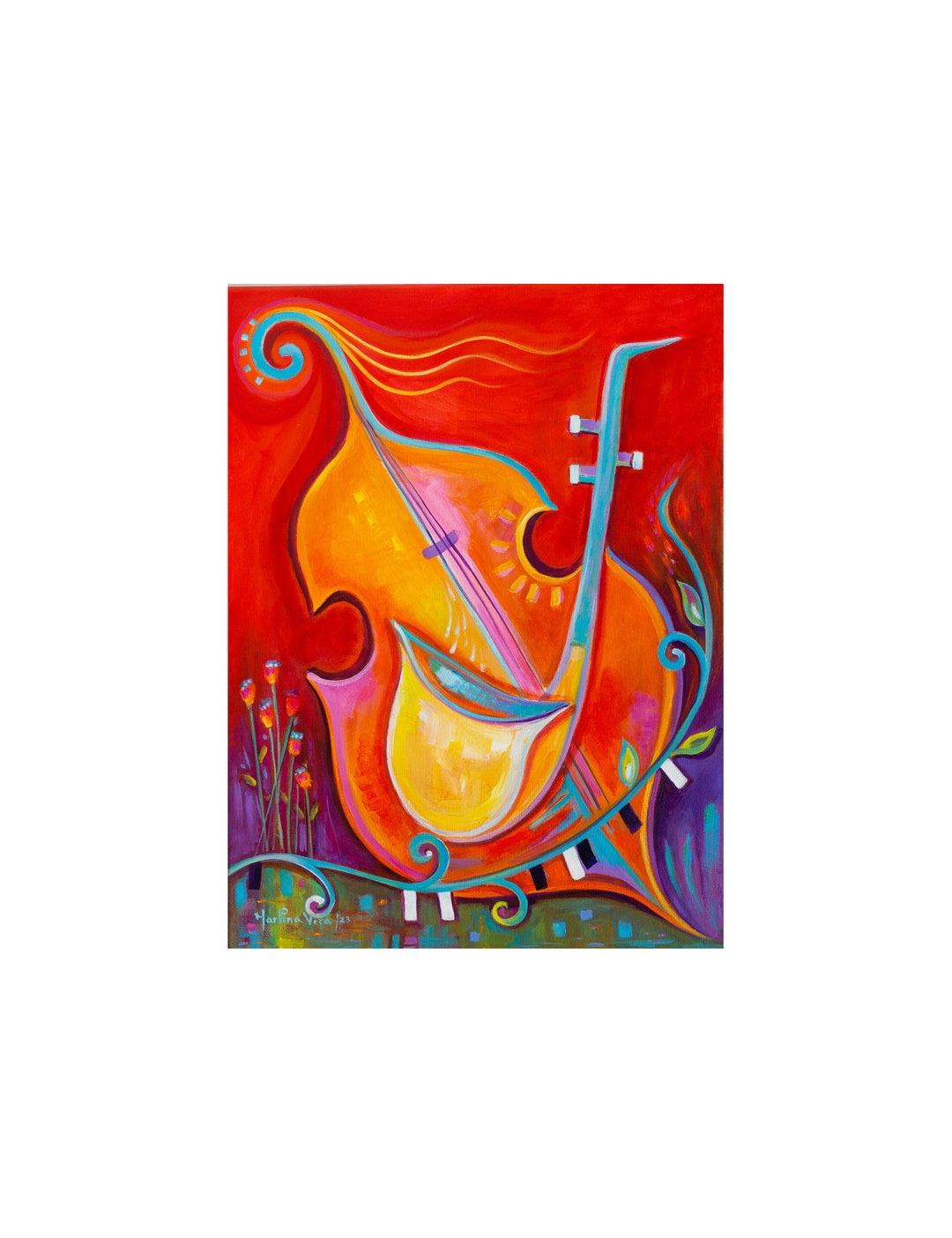 Abstract Expressionism Painting Original Modern Artwork Music, Marlina ...