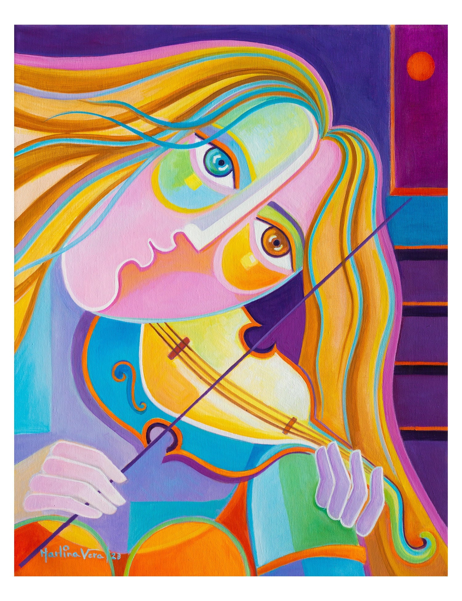 Violin Painting Cubism
