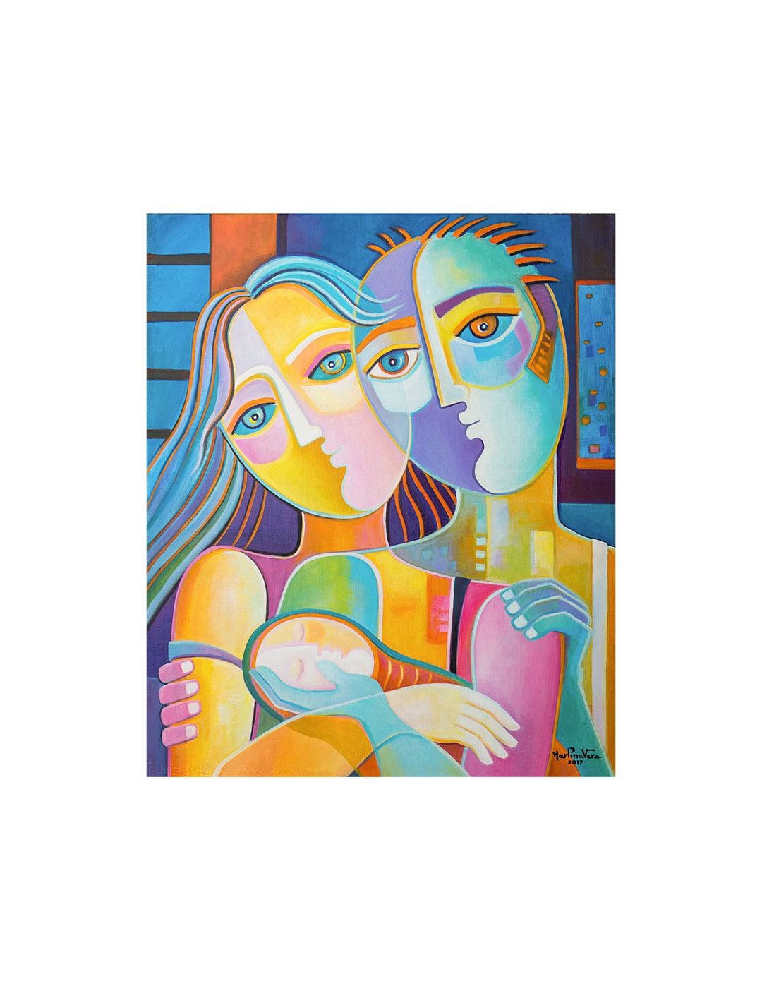 Cubism Oil Painting Cubist Original Art Expressionism - Etsy