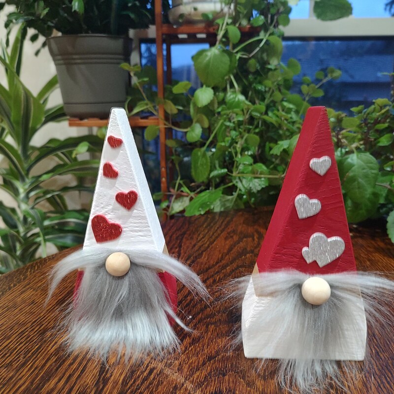 Wood Painted Gnomes - Etsy