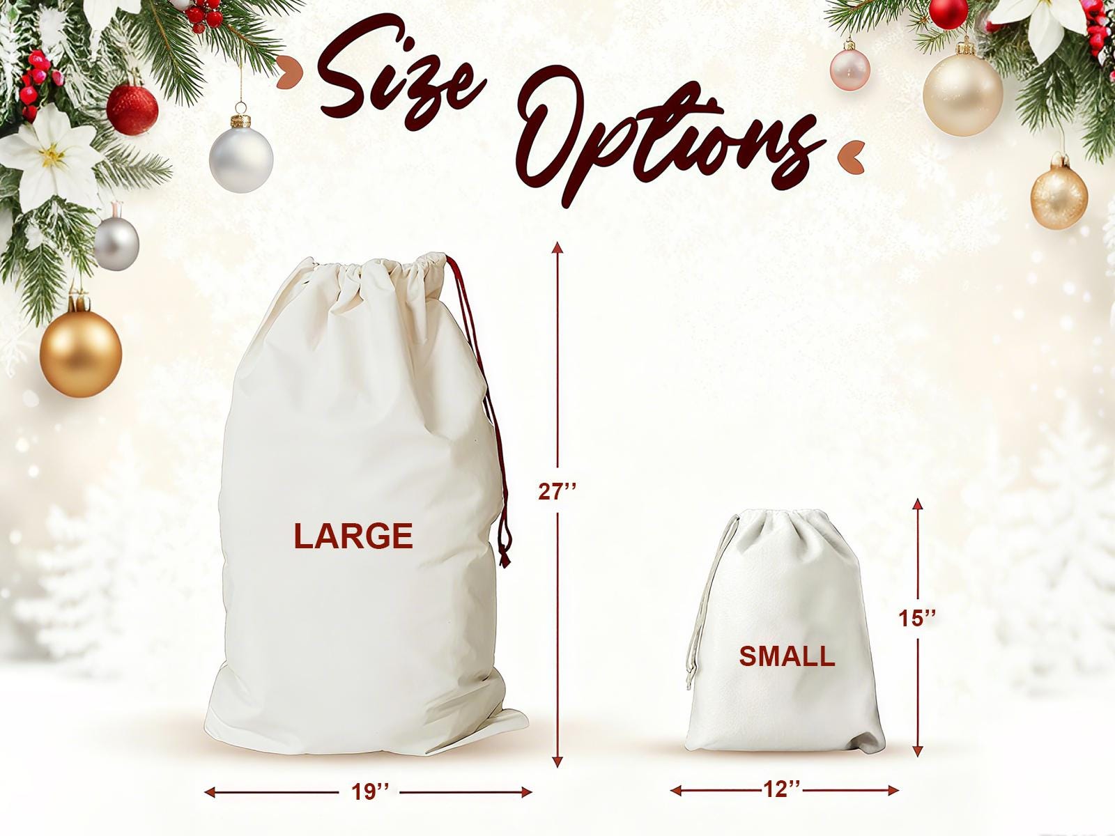 Initial Santa Sack for Family,custom Christmas Name Santa Bag ...