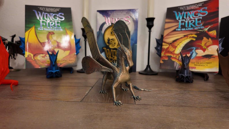 Wings of Fire Inspired Silkwing Dragon - 3D Printed Dragon - Etsy