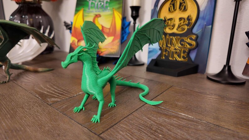 Wings of Fire Inspired Leafwing Dragon - 3D Printed Dragon - Etsy