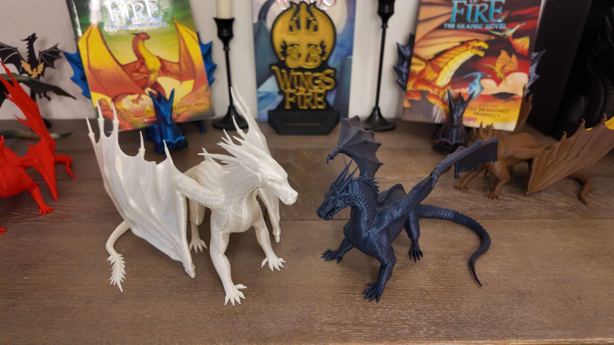 Wings of Fire Inspired Icewing Dragon - Winter 3D Printed Dragon - Etsy