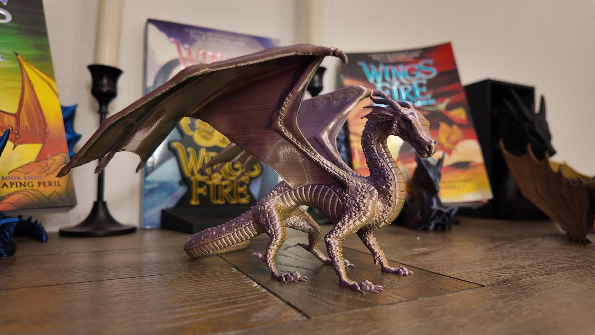 Wings of Fire Inspired Rainwing Dragon - 3D Printed Dragon - Etsy