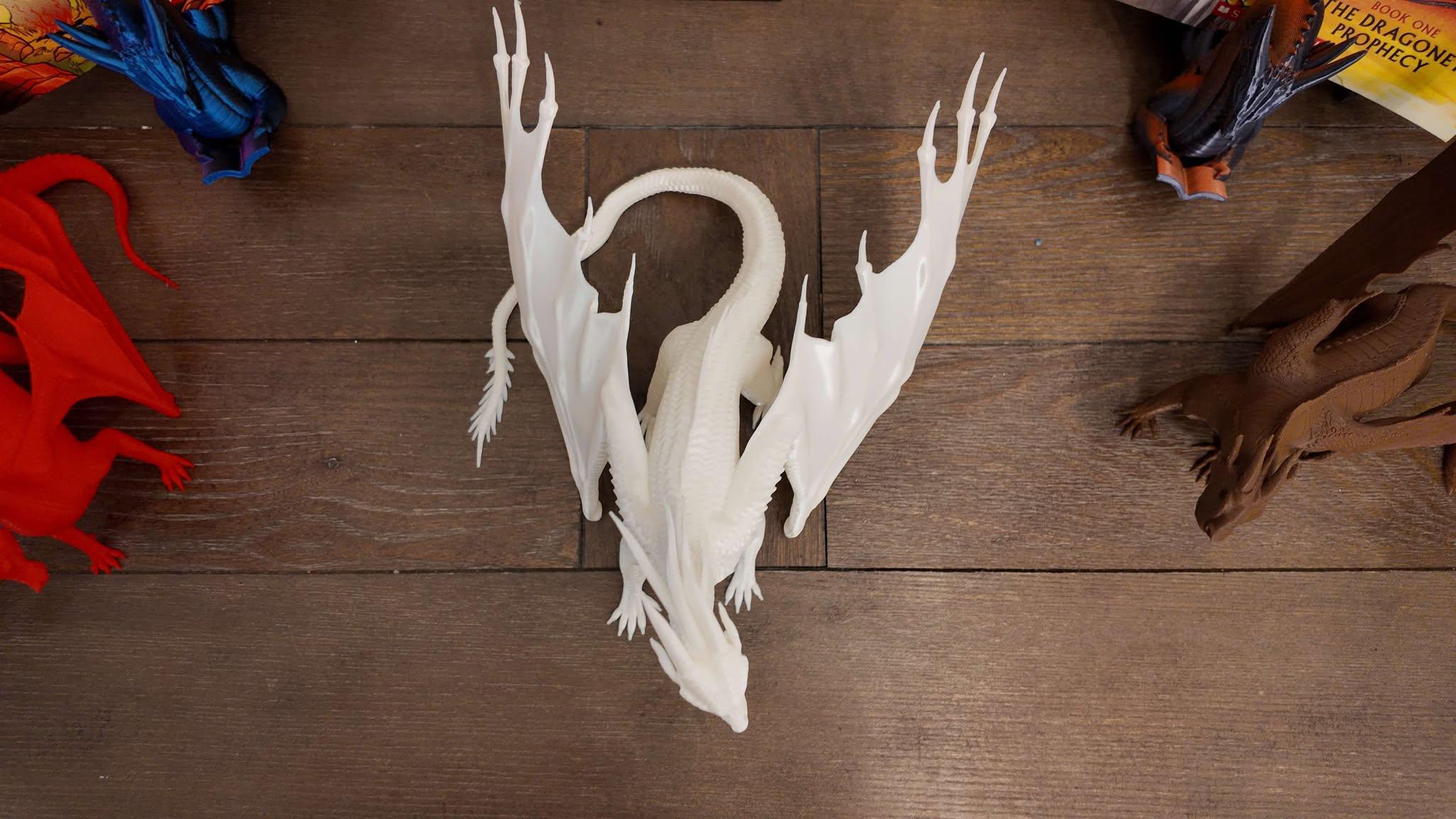 Wings of Fire Inspired Icewing Dragon - Winter 3D Printed Dragon - Etsy