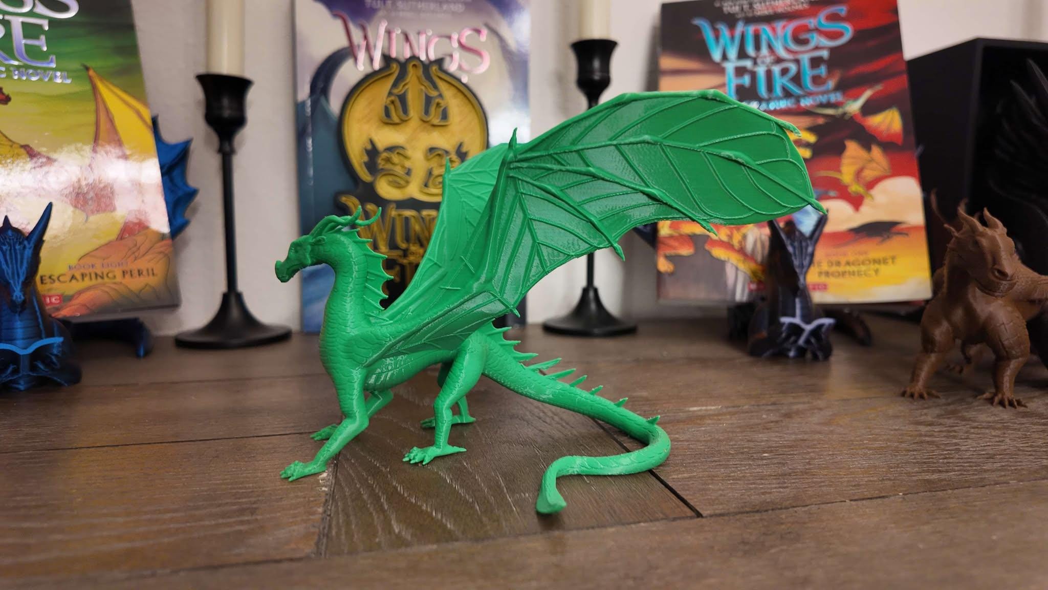 Wings of Fire Inspired Leafwing Dragon - 3D Printed Dragon - Etsy