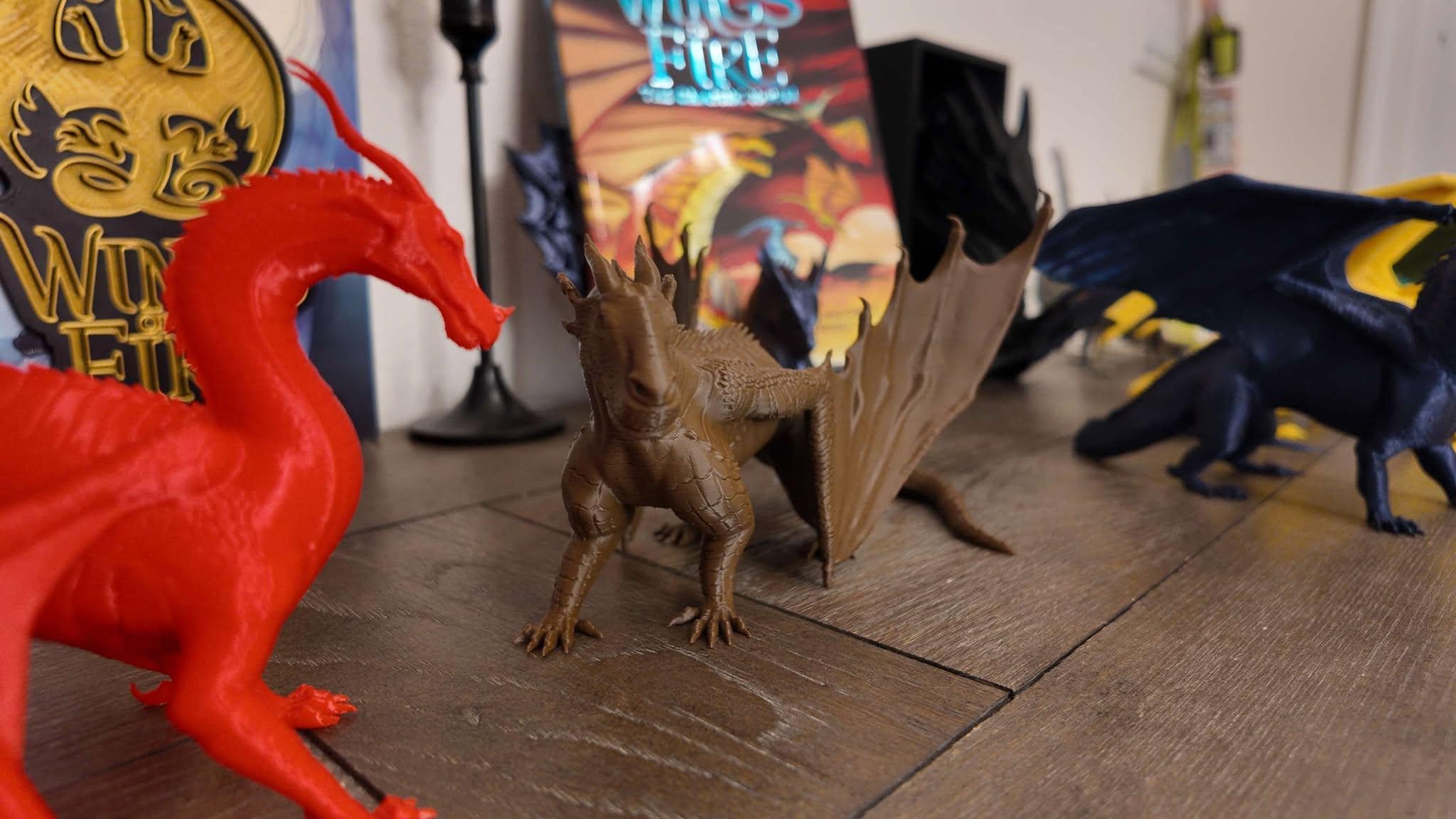 Wings of Fire Inspired Mudwing Dragon - Clay 3D Printed Dragon - Etsy