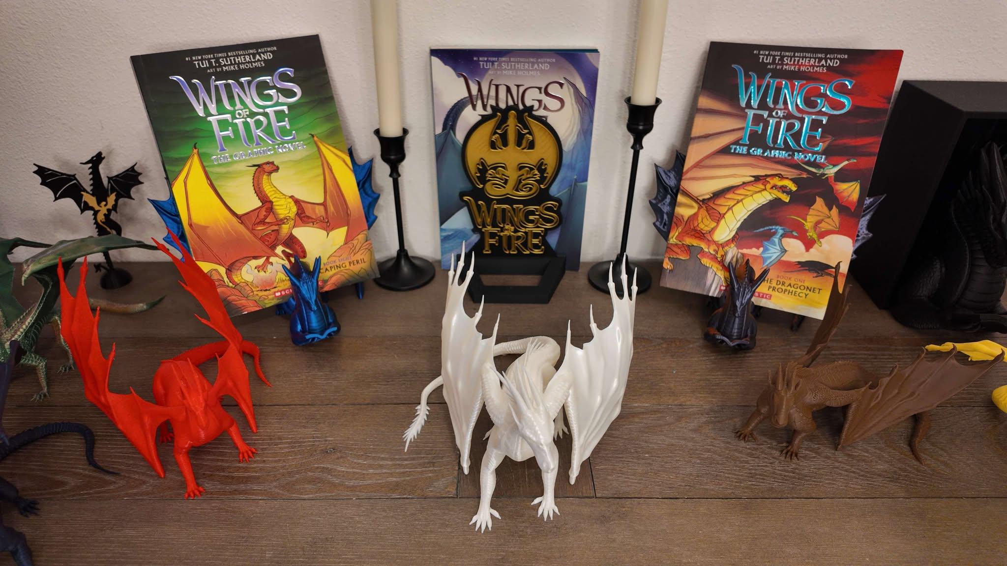 Wings of Fire Inspired Icewing Dragon - Winter 3D Printed Dragon - Etsy