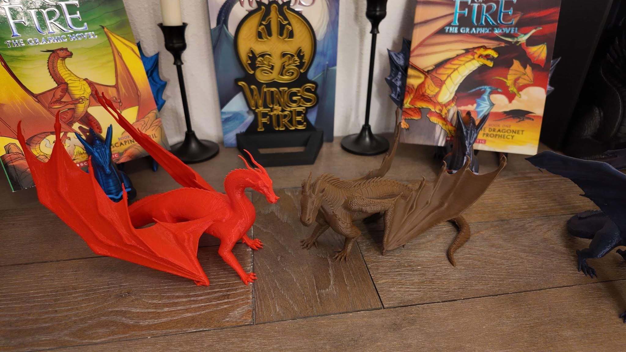 Wings of Fire Inspired Mudwing Dragon - Clay 3D Printed Dragon - Etsy
