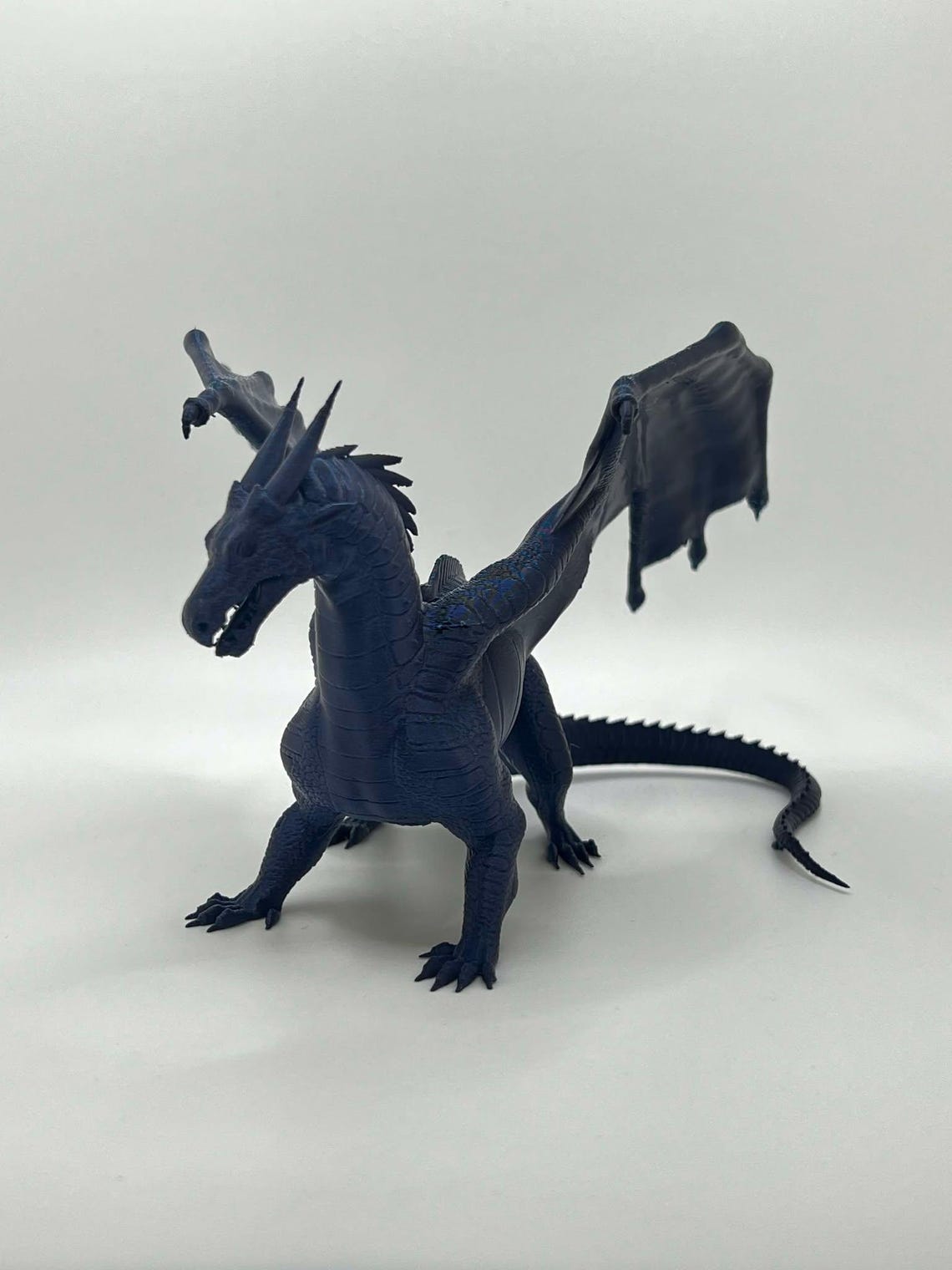 Wings of Fire Inspired Nightwing Dragon - Moon 3D Printed Dragon - Etsy