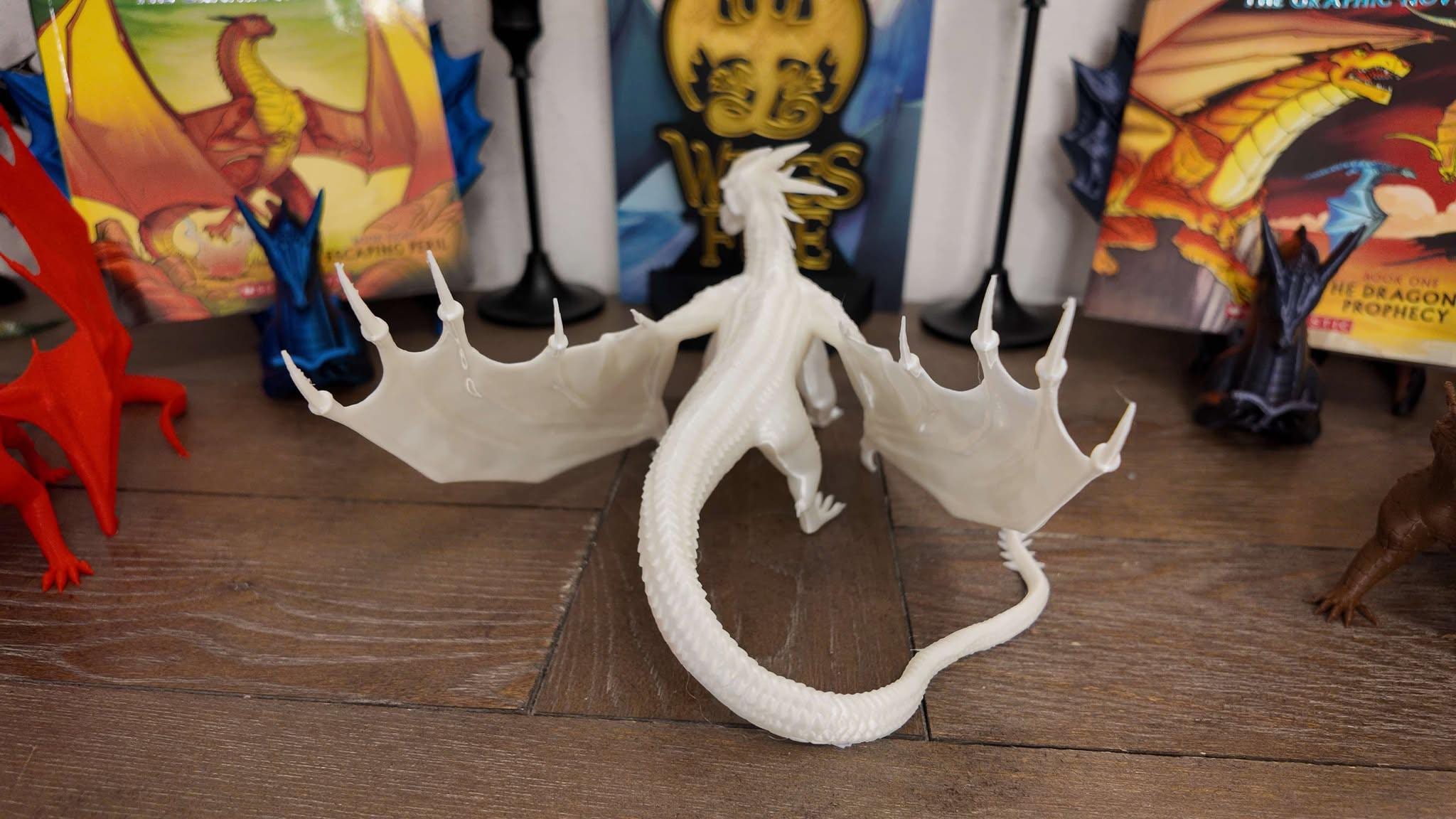 Wings of Fire Inspired Icewing Dragon - Winter 3D Printed Dragon - Etsy