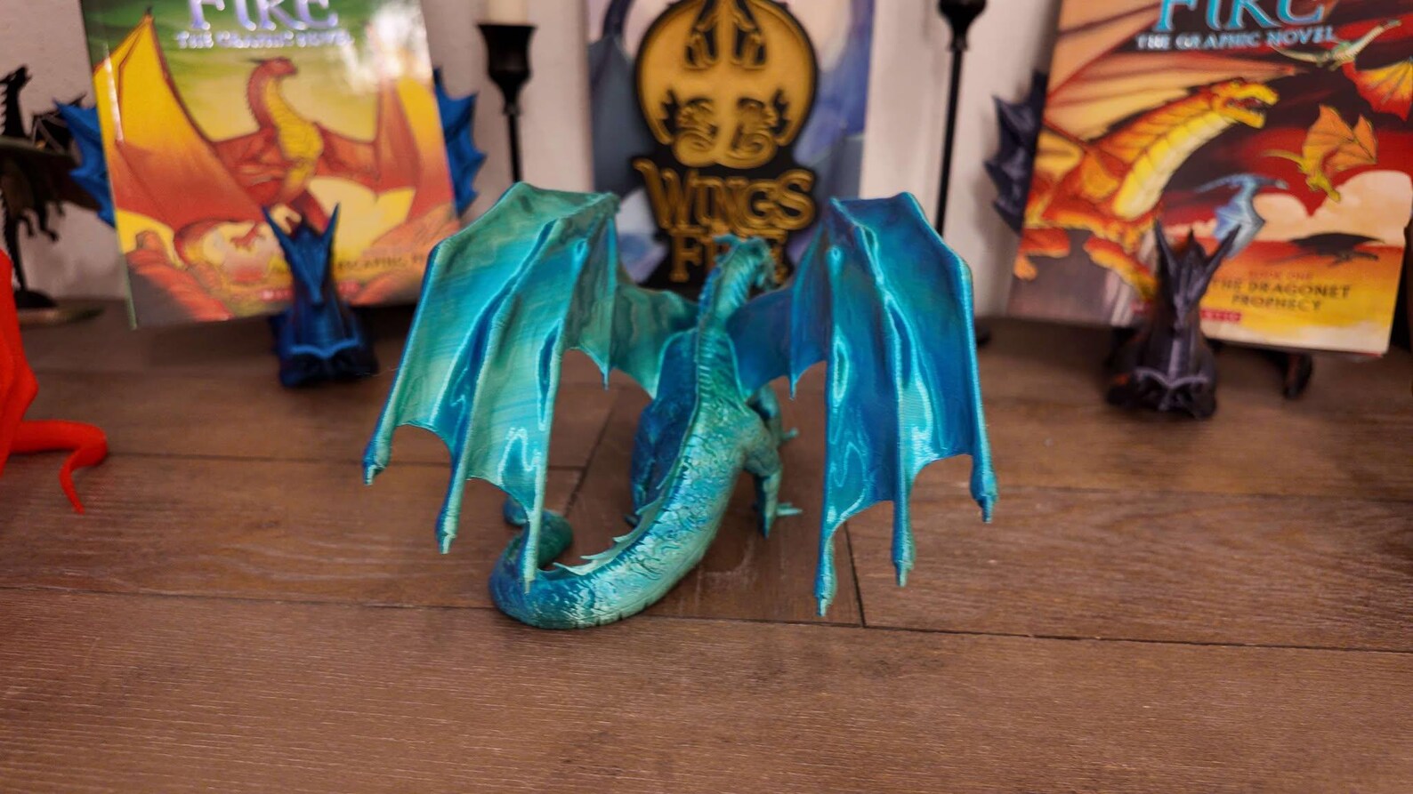 Wings of Fire Inspired Seawing Dragon - Tsunami 3D Printed Dragon - Etsy