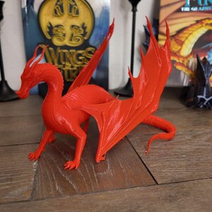 Wings of Fire Inspired Skywing Dragon - 3D Printed Dragon - Etsy