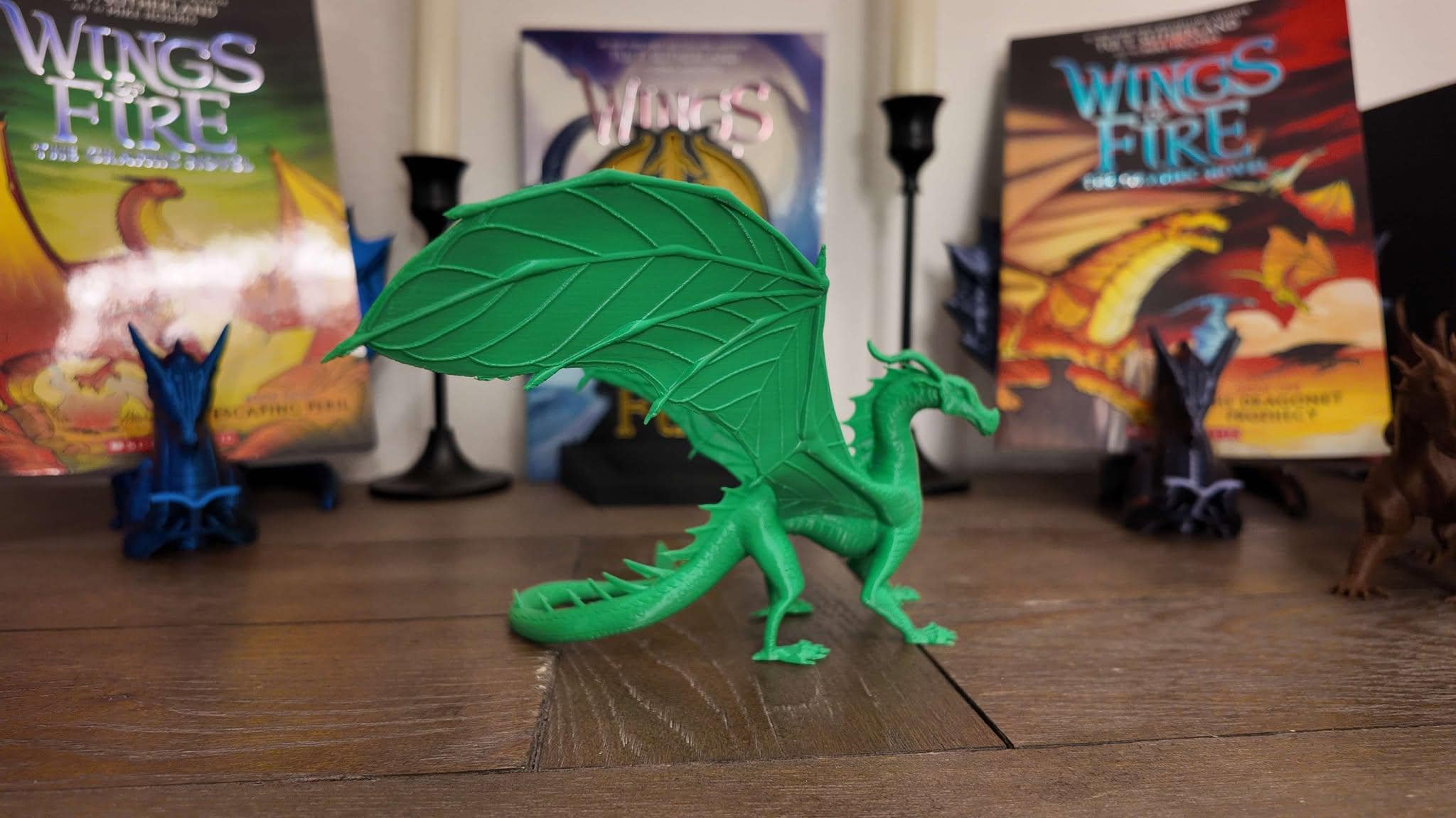 Wings of Fire Inspired Leafwing Dragon - 3D Printed Dragon - Etsy