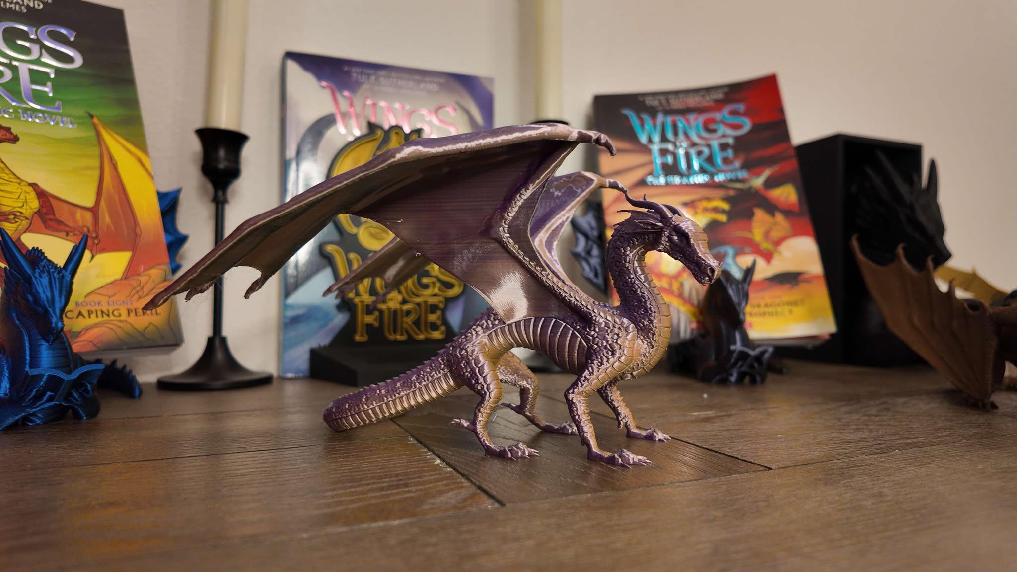 Wings of Fire Inspired Rainwing Dragon - 3D Printed Dragon - Etsy