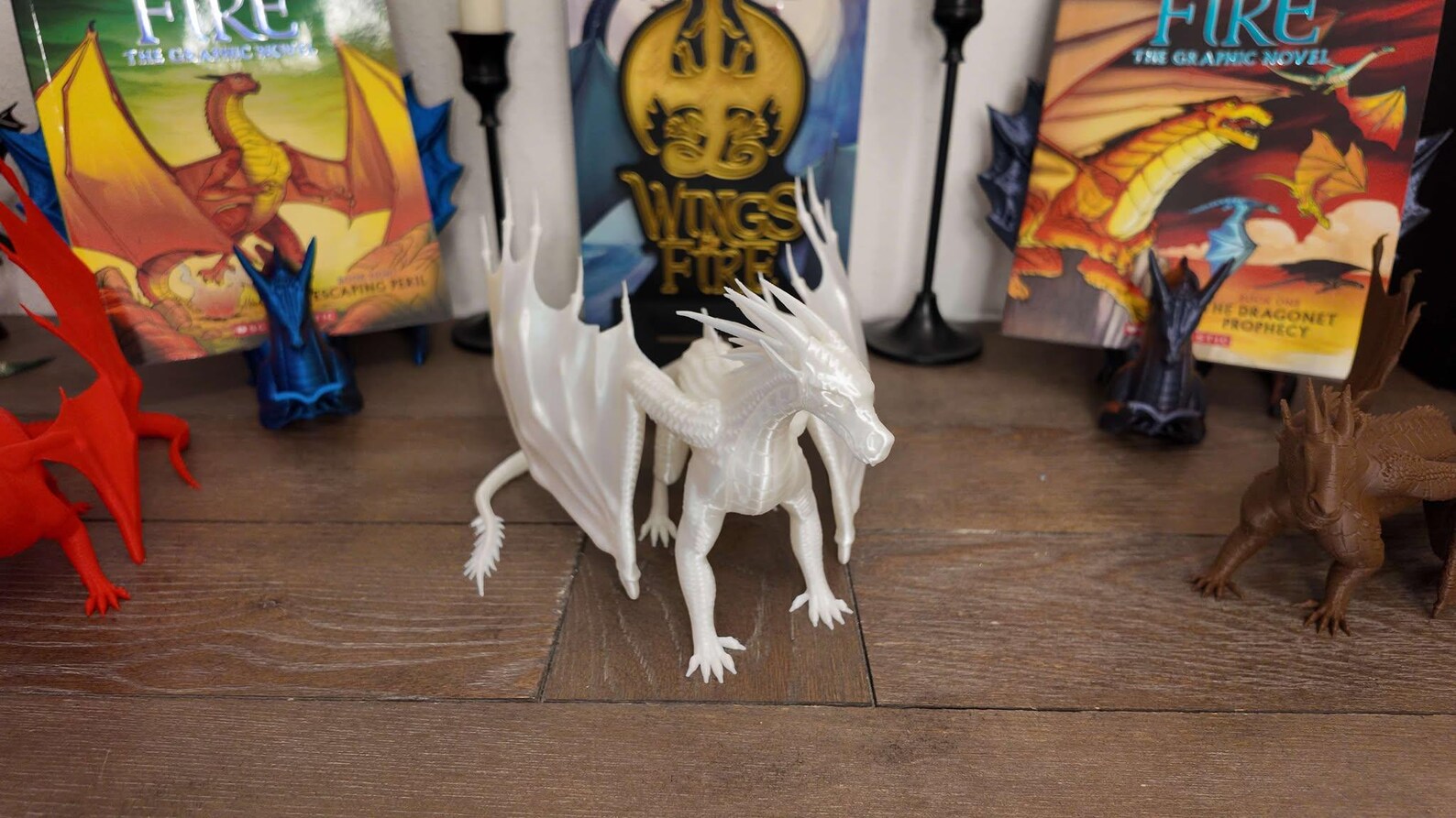 Wings of Fire Inspired Icewing Dragon - Winter 3D Printed Dragon - Etsy