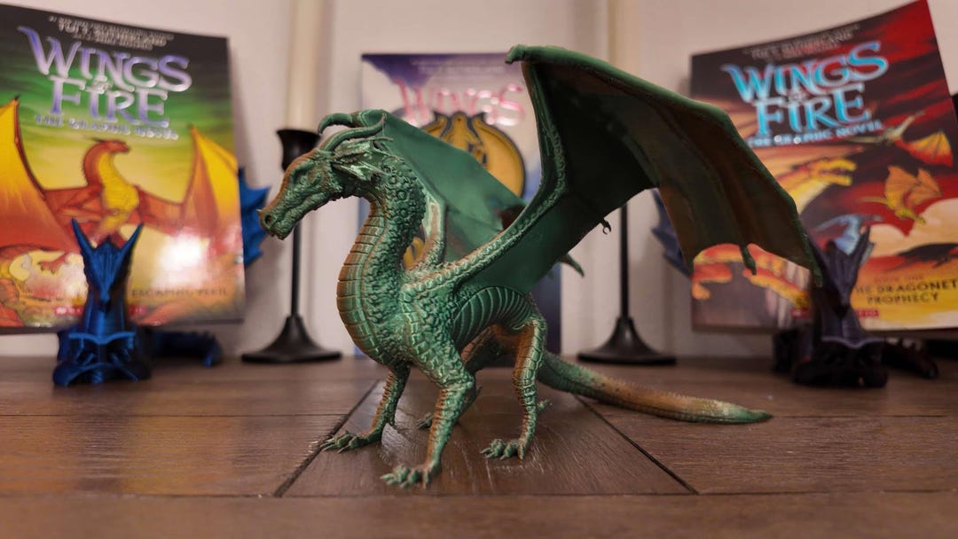 Wings of Fire Inspired Rainwing Dragon - 3D Printed Dragon - Etsy
