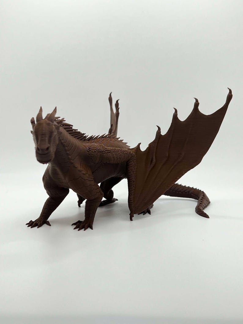 Wings of Fire Inspired Mudwing Dragon - Clay 3D Printed Dragon - Etsy