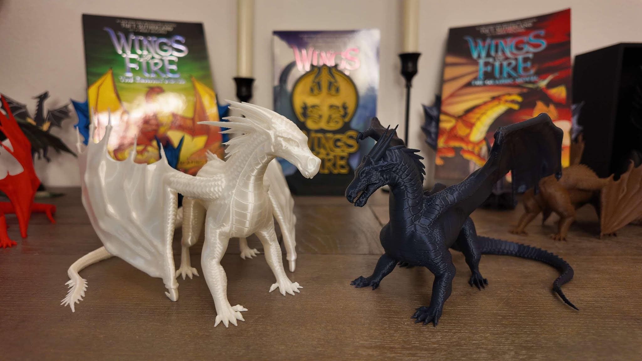 Wings of Fire Inspired Icewing Dragon - Winter 3D Printed Dragon - Etsy