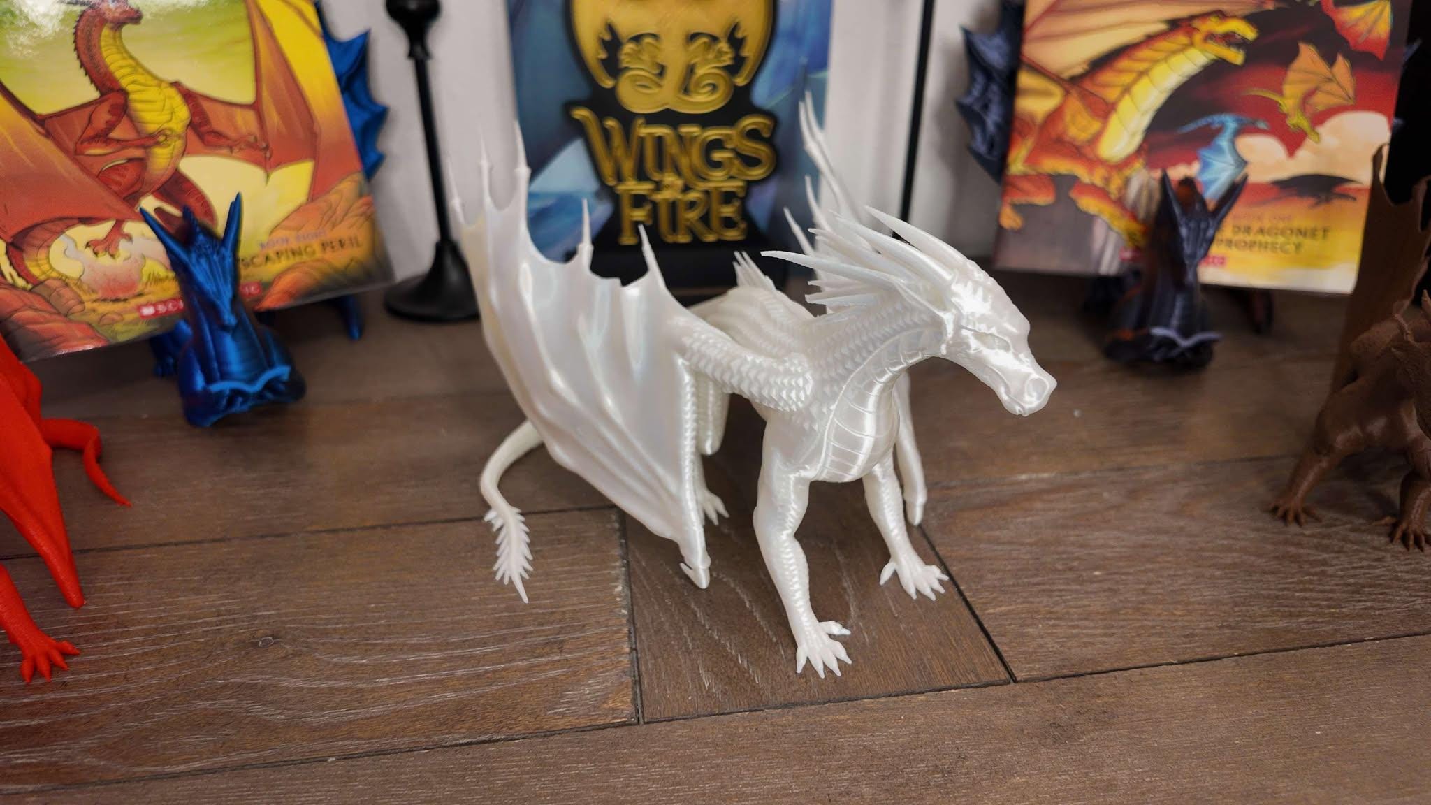 Wings of Fire Inspired Icewing Dragon - Winter 3D Printed Dragon - Etsy