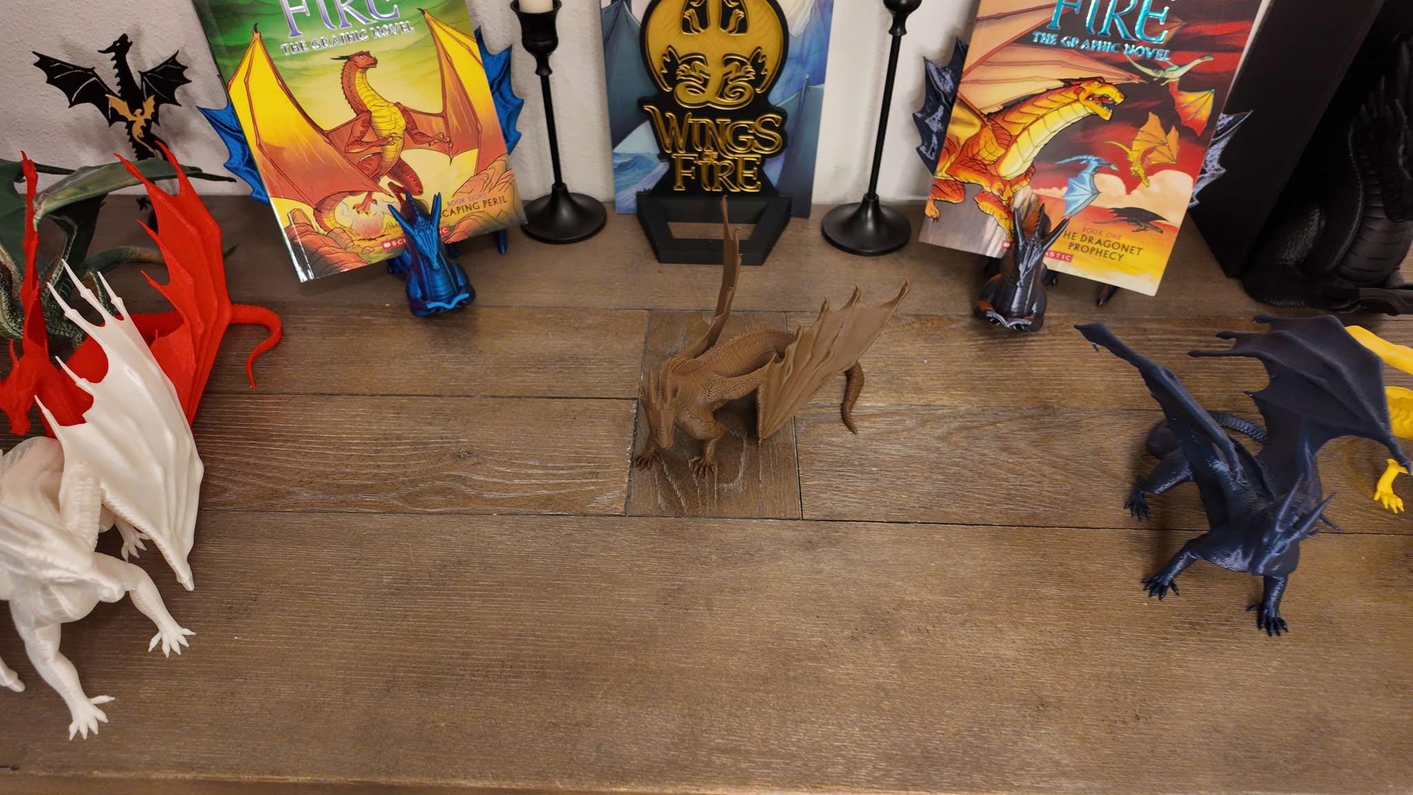 Wings of Fire Inspired Mudwing Dragon - Clay 3D Printed Dragon - Etsy