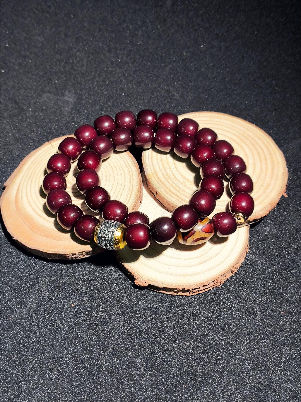 Natural Premium Bodhi Root Double Circle Bracelet ~purely Handmade ...