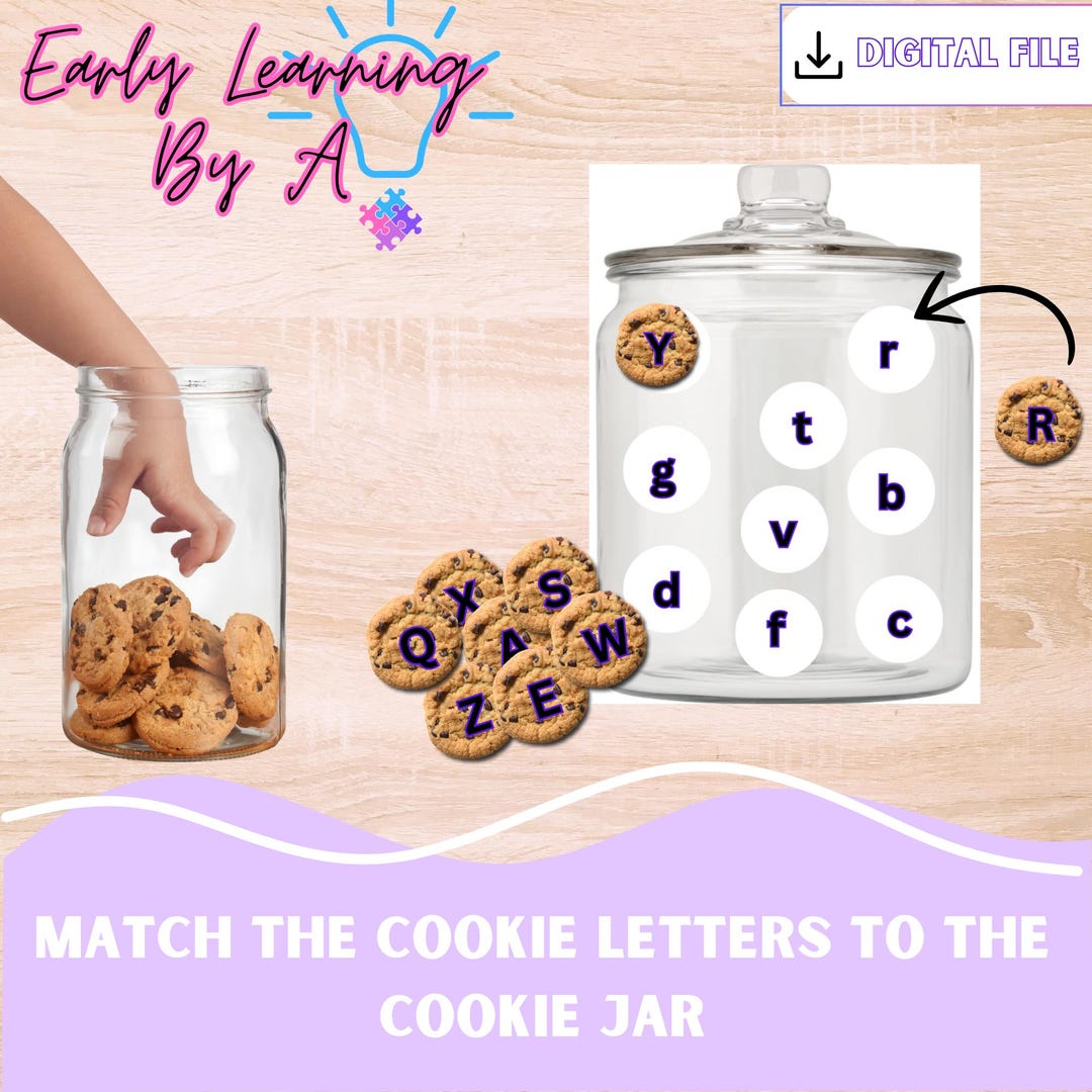 Alphabet Cookie Jar Matching Game for Kids - Letter Recognition ...