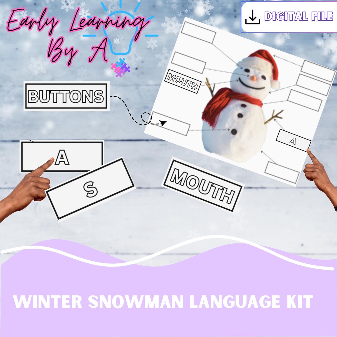 Preschool Winter Snowman Language Kit: Interactive Learning Activities ...