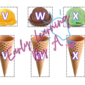 Alphabet Matching Game - Ice Cream Letter Matching Activity - Etsy