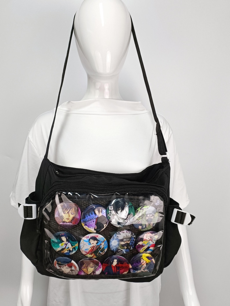 Hand Sewn Ita Bag, Handmade Sling Ita Bags, Crossbody Black Ita Bag ...