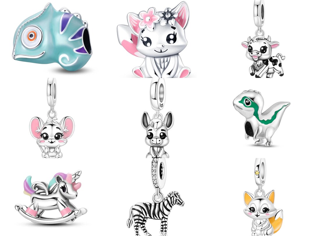 Reflection Charm Realistic Zebra Animal Dangle Charm for Pandora ...