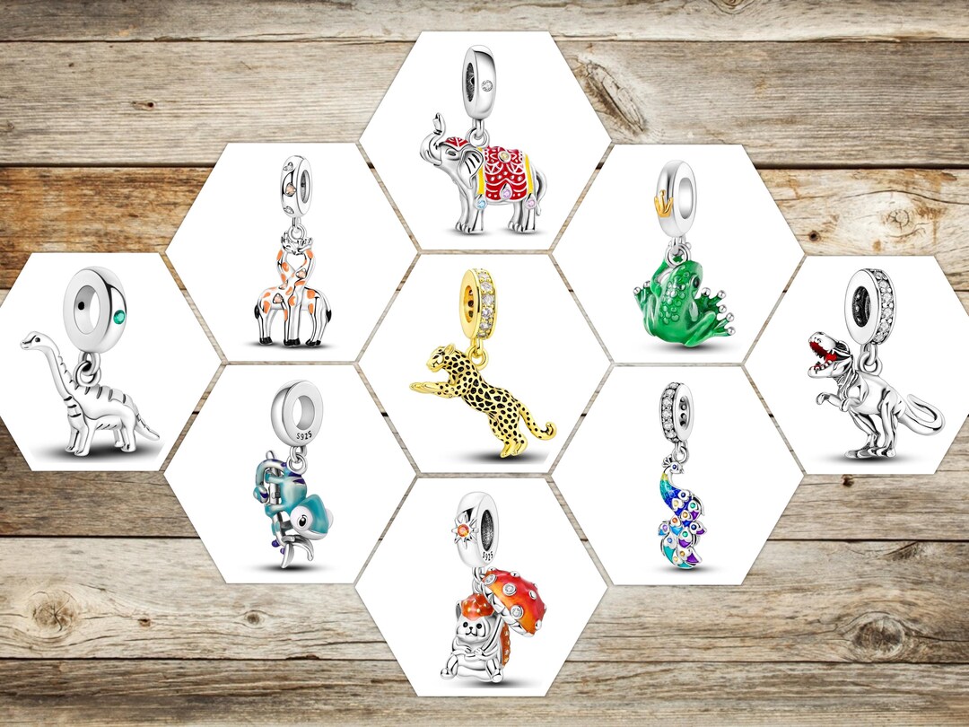 Gold Color Realistic Leopard Animal Dangle Charm for Fit Pandora ...