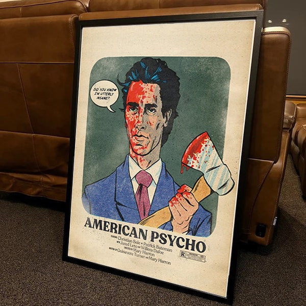American Psycho Poster With Frame - Etsy