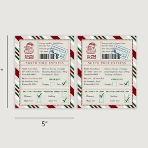 Editable North Pole Express Santa Gift Label Template Printable ...