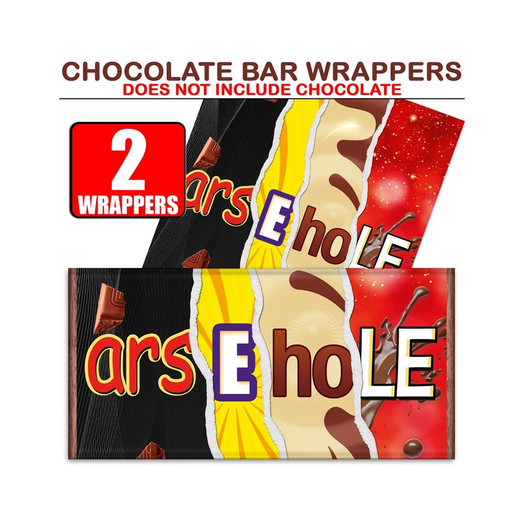 2x Funny Chocolate Bar Wrappers - Rude Novelty Prank Gift - Etsy
