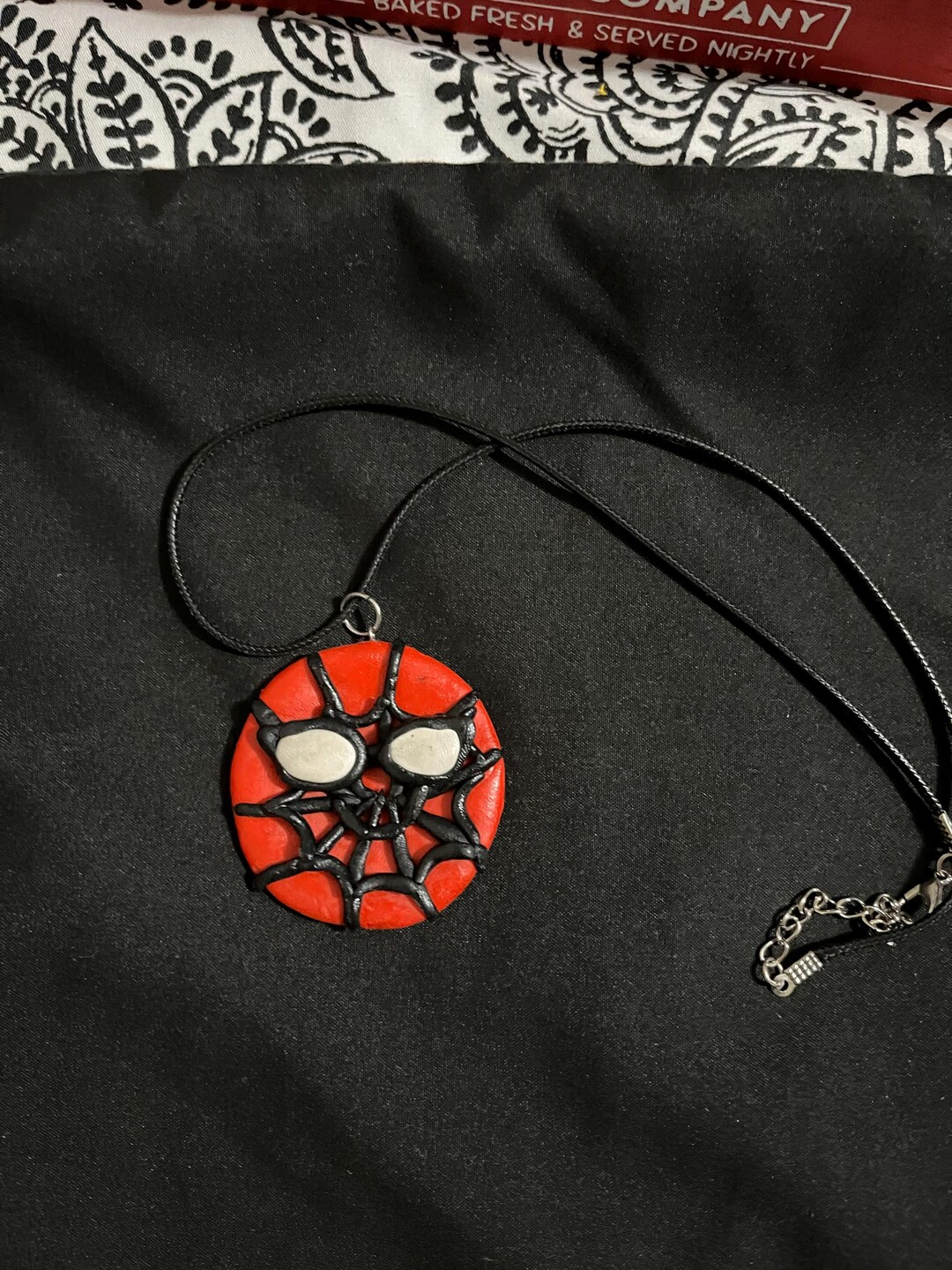 Webbed Spider Crest- Handmade Clay Medallion - Etsy