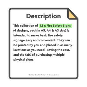 Fire Safety Signage Pack, Download & Print Signs, Health and Safety ...